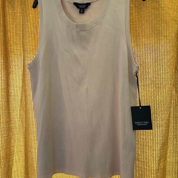 Simply Vera Vera Wang | Tops | Simply Vera Vera Wang Cream Ribbed Top ...
